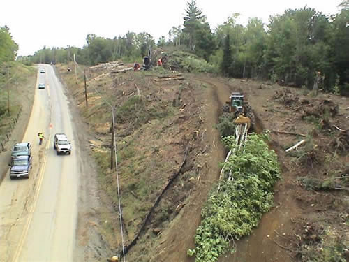 Maine Tree and Landscape roadside clearing job for DOT